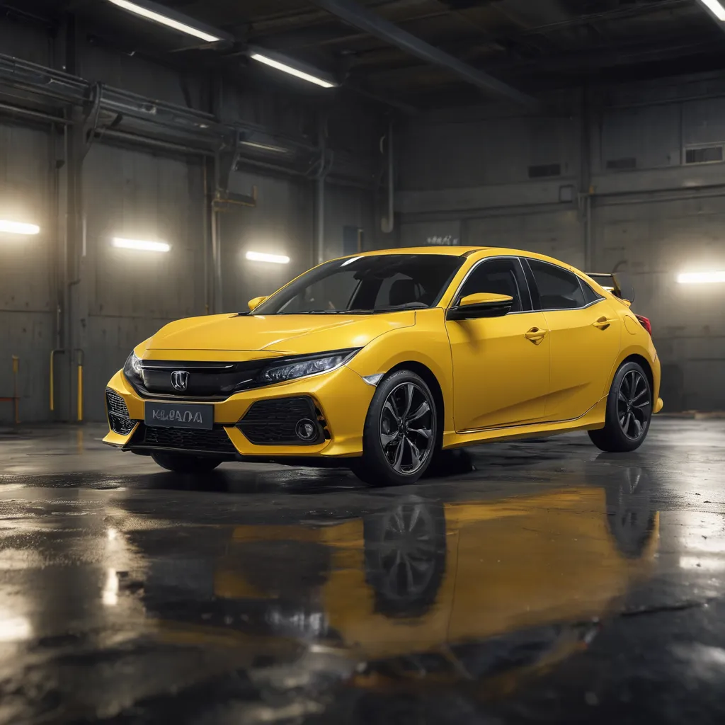 Exploring the Yellow Honda Civic Hatchback